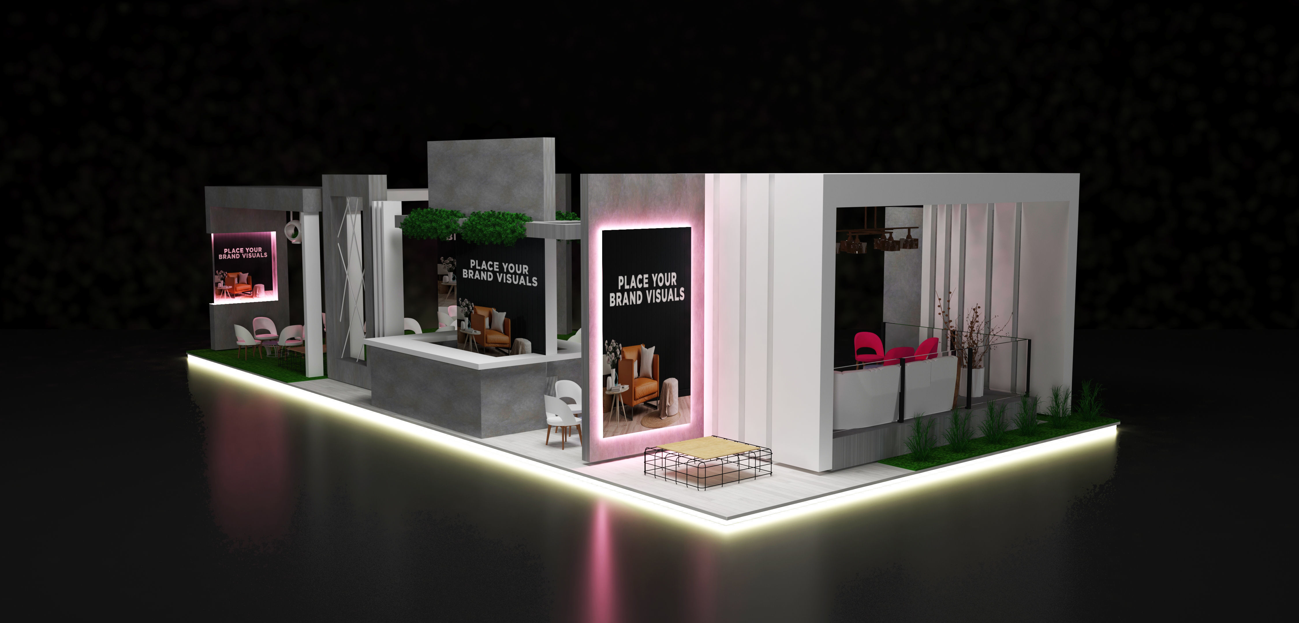 Exhibition Booth Lounge Design 3D model | CGTrader