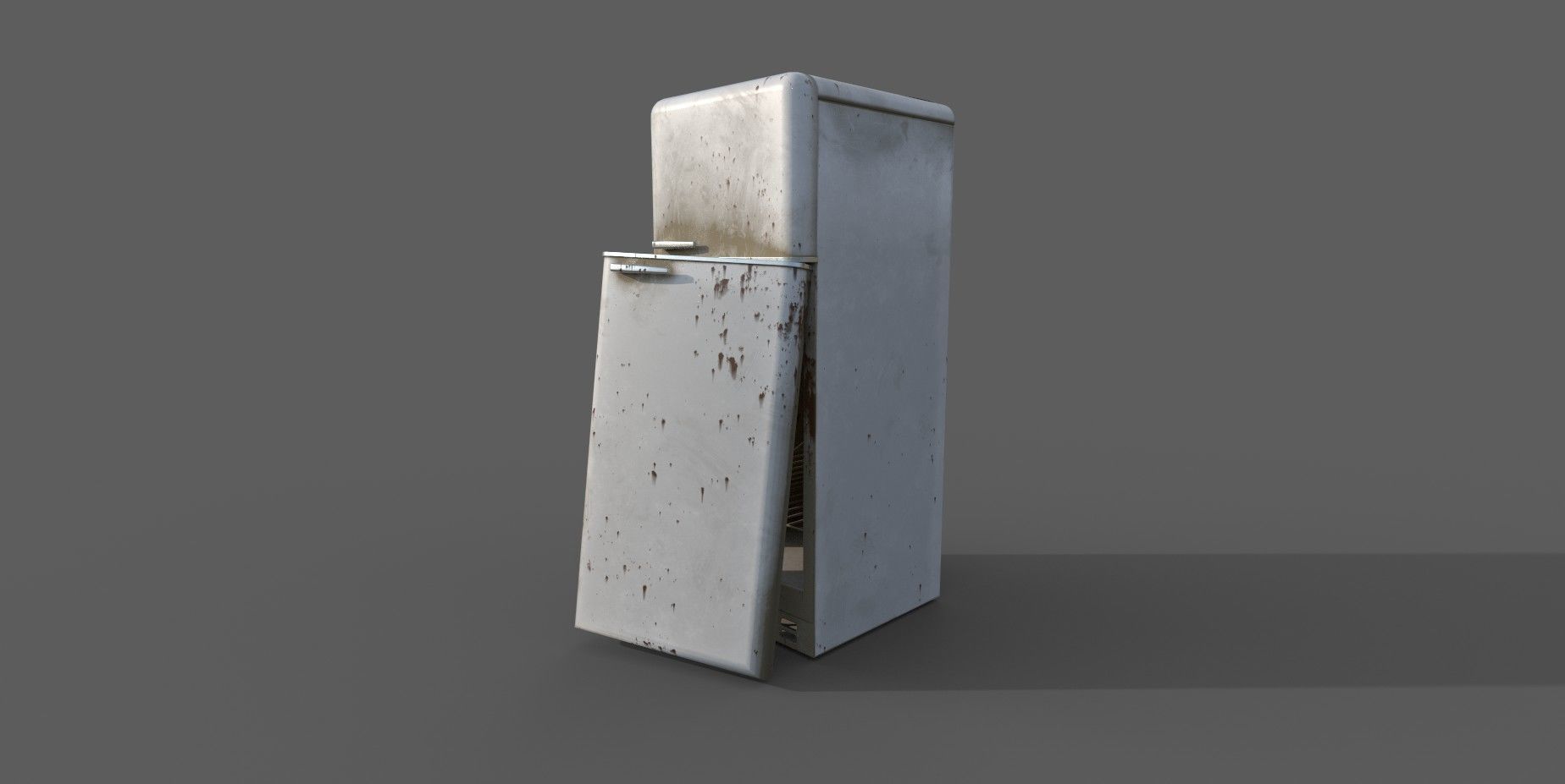 3D model Older Fridge Refrigator 3D Model Game Ready Wtih Blender VR ...