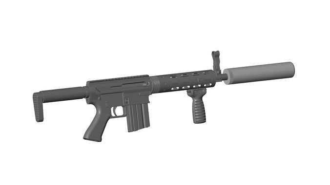 RIFLE ar - 3D model | CGTrader