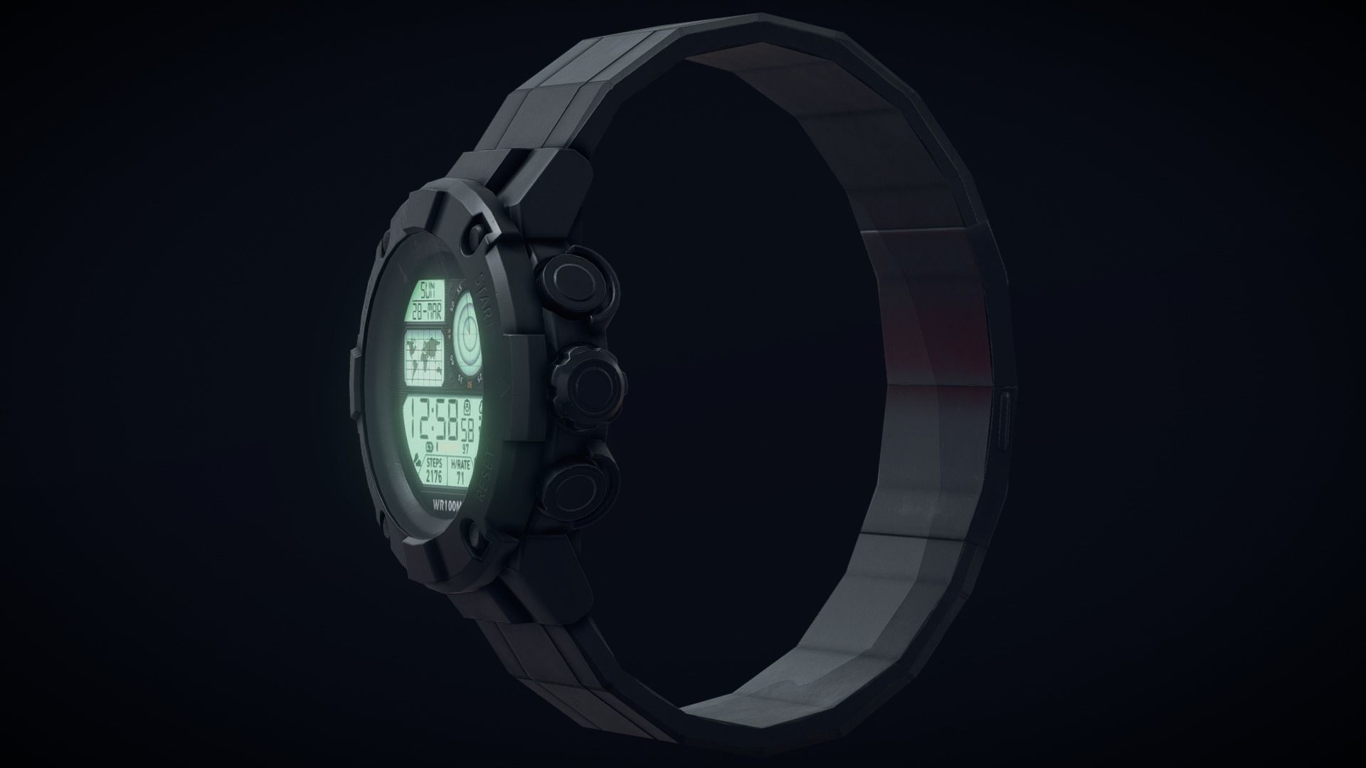 Digital Watch free VR / AR / low-poly 3D model | CGTrader