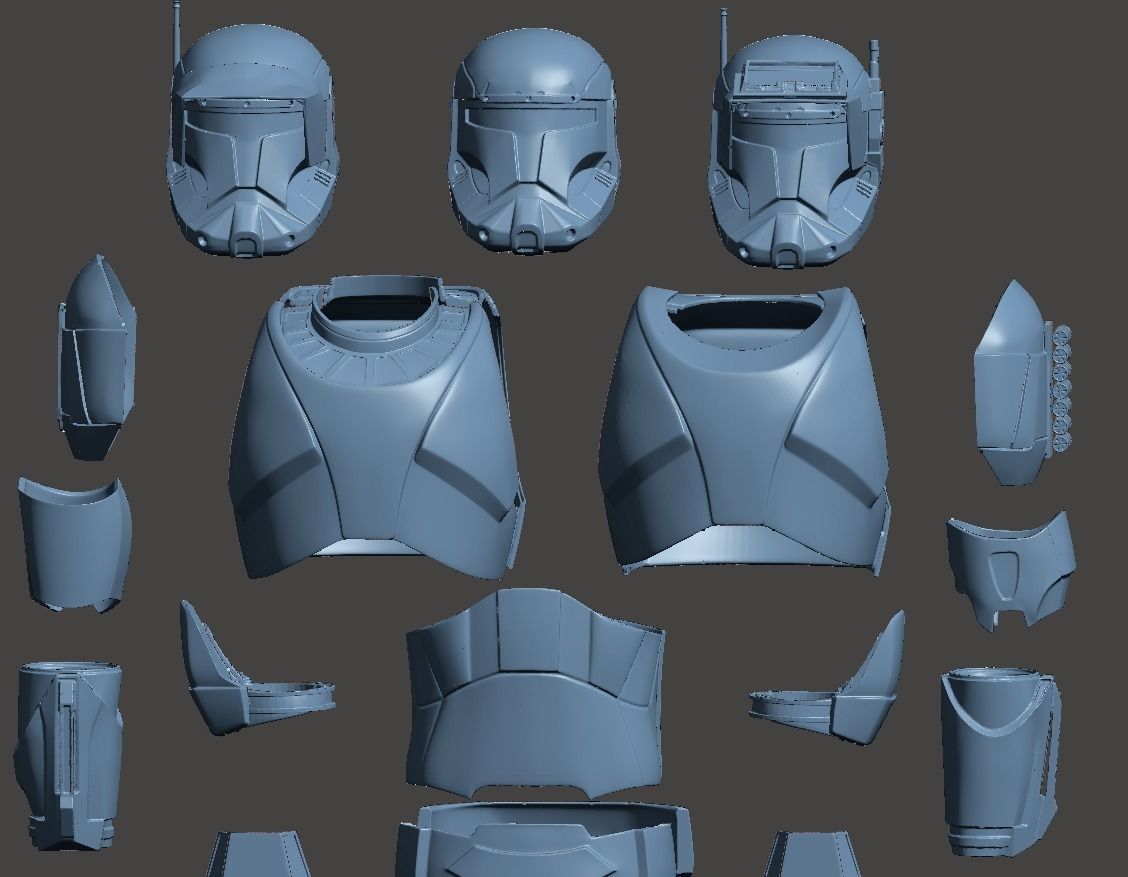 Full Clone Republic Commando Armor OneSix OneSixth 12inch 3D model 3D printable | CGTrader