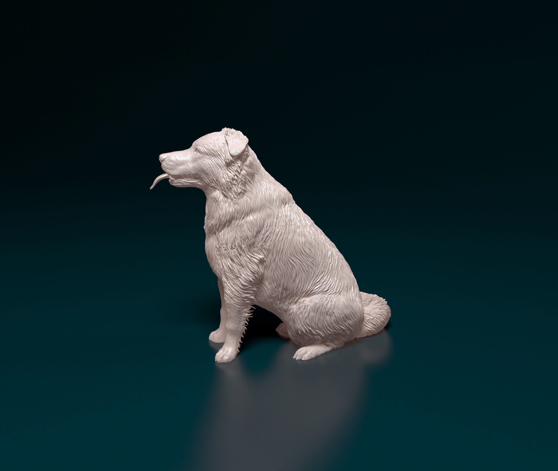 Border Collie cross 3D model 3D printable | CGTrader