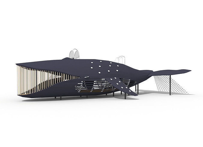 Ocean series whale playground equipment for kids play 3D model | CGTrader