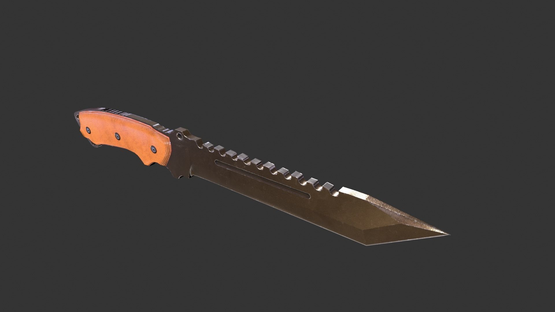 3D model Steel Eagle Knife 107D with Sheath VR / AR / low-poly | CGTrader