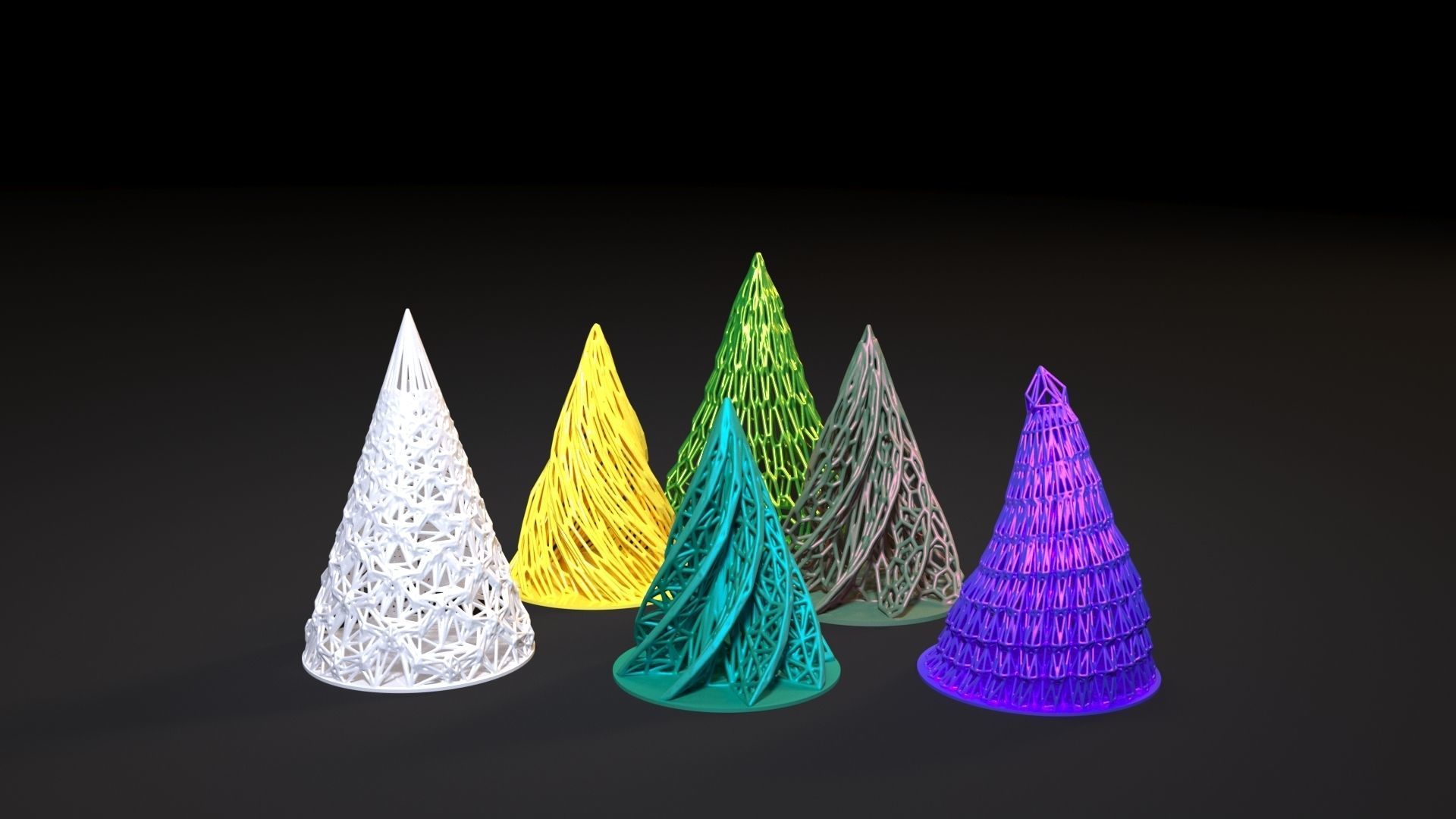 Christmas tree pass set 6 pieces 3D model 3D printable | CGTrader