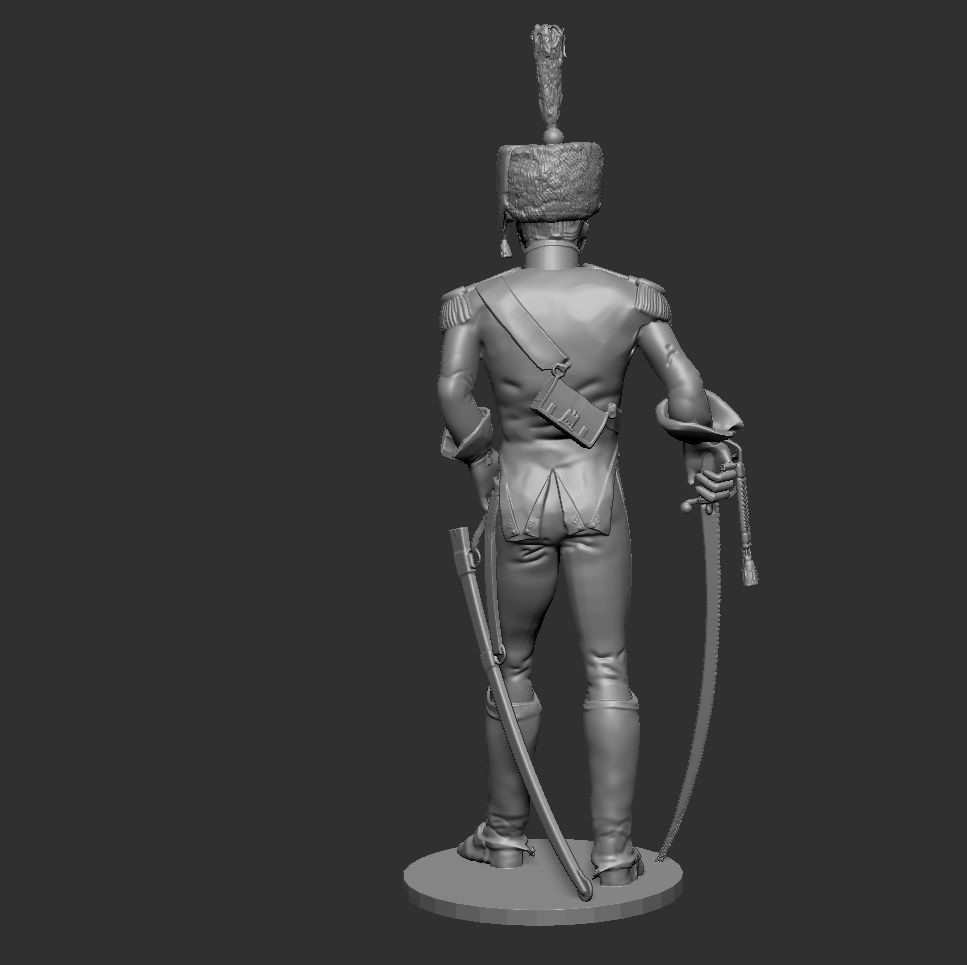 Napoleon 10th Chasseur standing 3D model 3D printable | CGTrader