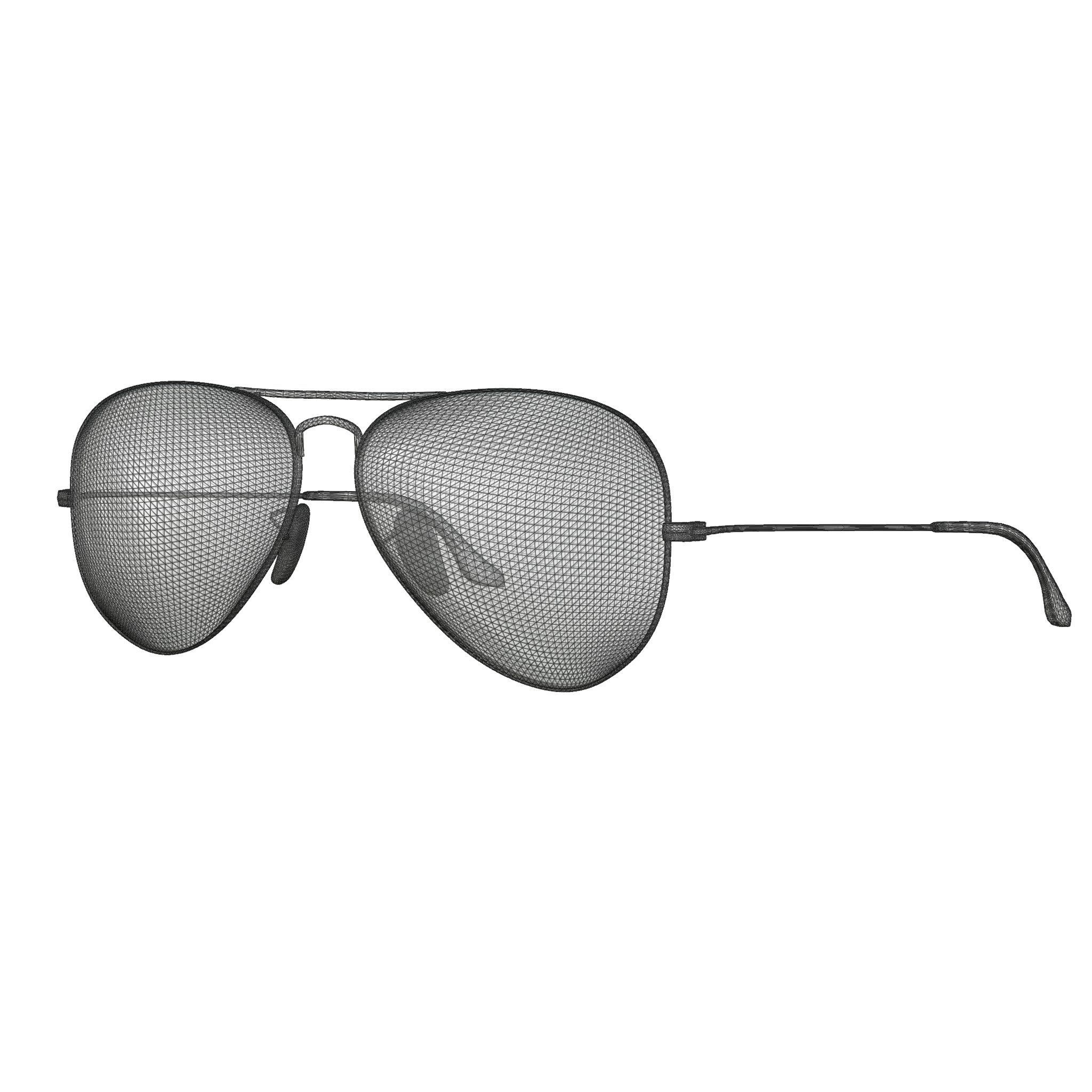 3D model Ray-Ban Aviator Team Wang X Ray-Ban - Sunglasses VR / AR / low ...