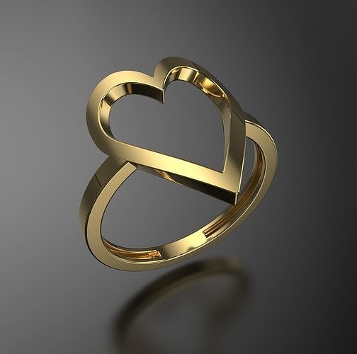 Ring heart 3D model 3D printable | CGTrader