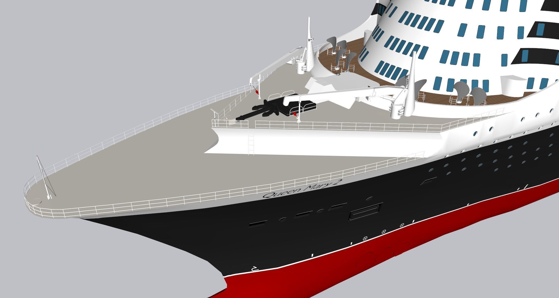 Queen Mary 2 3D model | CGTrader