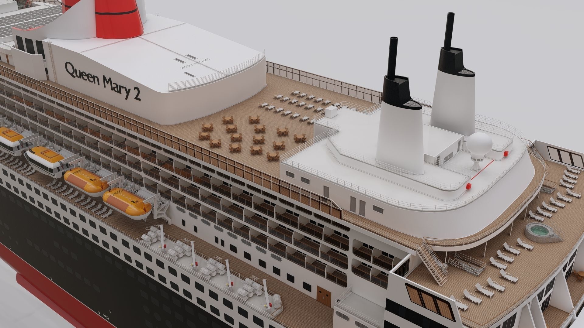 Queen Mary 2 3D model | CGTrader