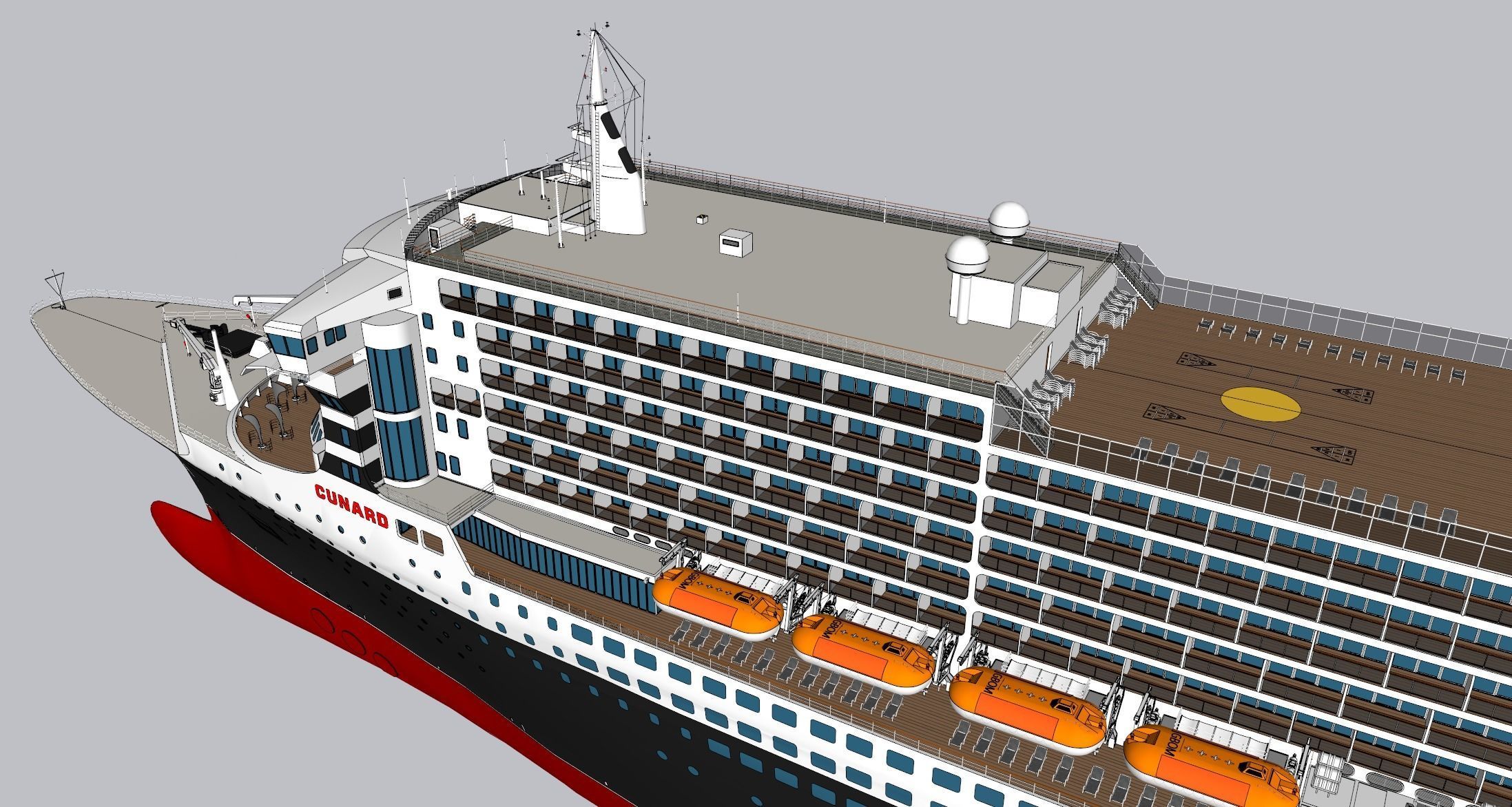 Queen Mary 2 3D model | CGTrader