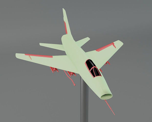 f100 Super Sabre 3D model 3D printable | CGTrader