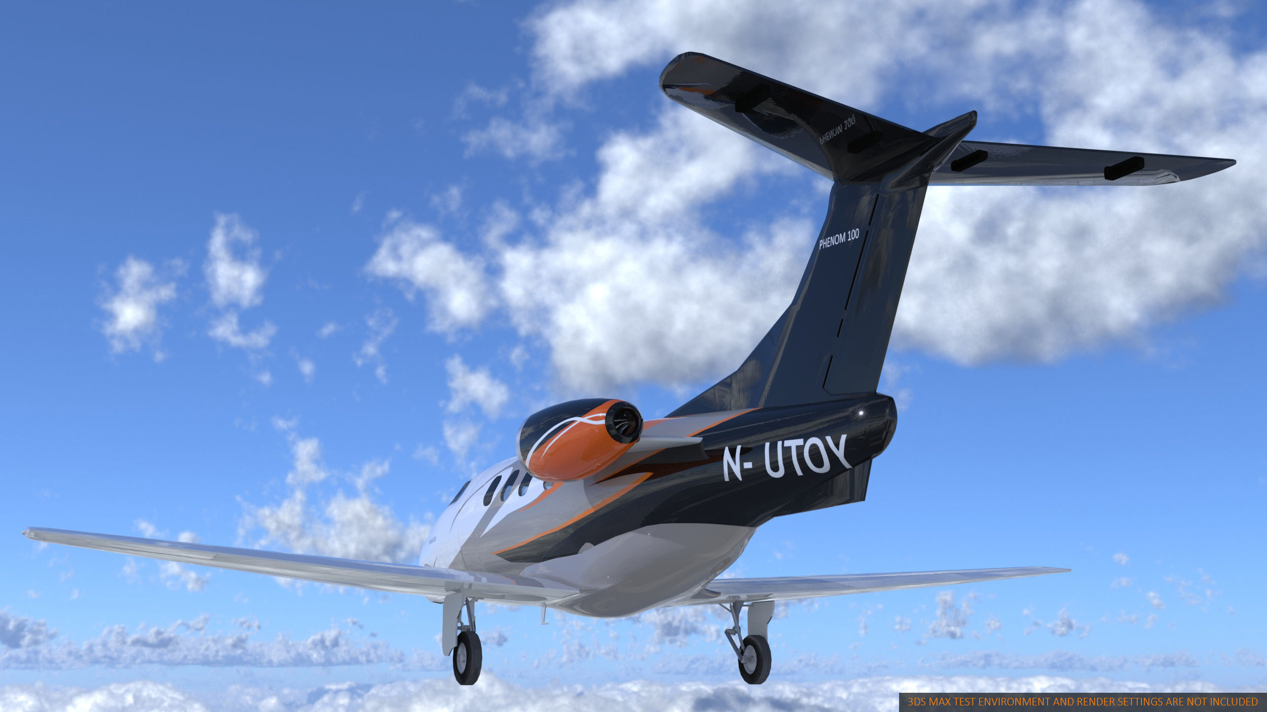 3D model Embraer Phenom 100 private jet detailed 3d model VR / AR / low ...
