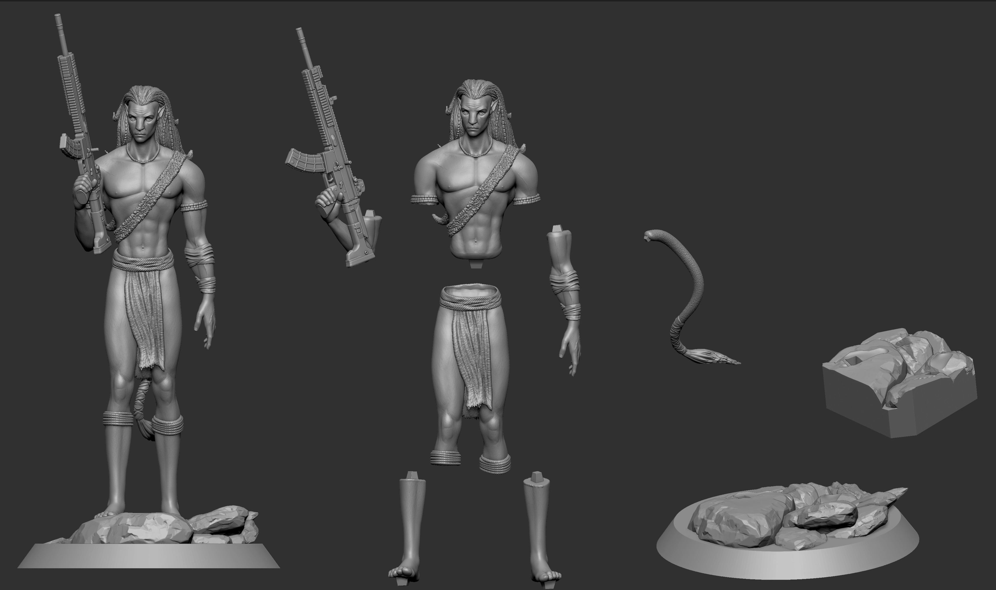 Avatar Jake Sully Sculpture 3D model 3D printable | CGTrader