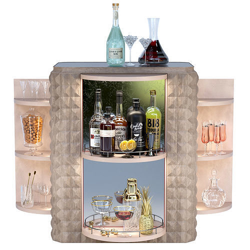Home mini bar 3D model | CGTrader