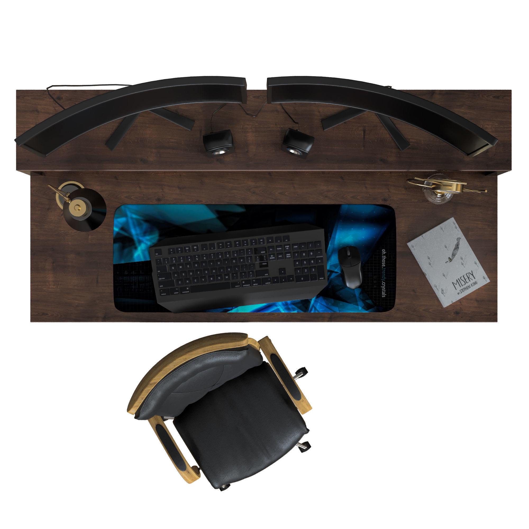 office work set 3D model | CGTrader