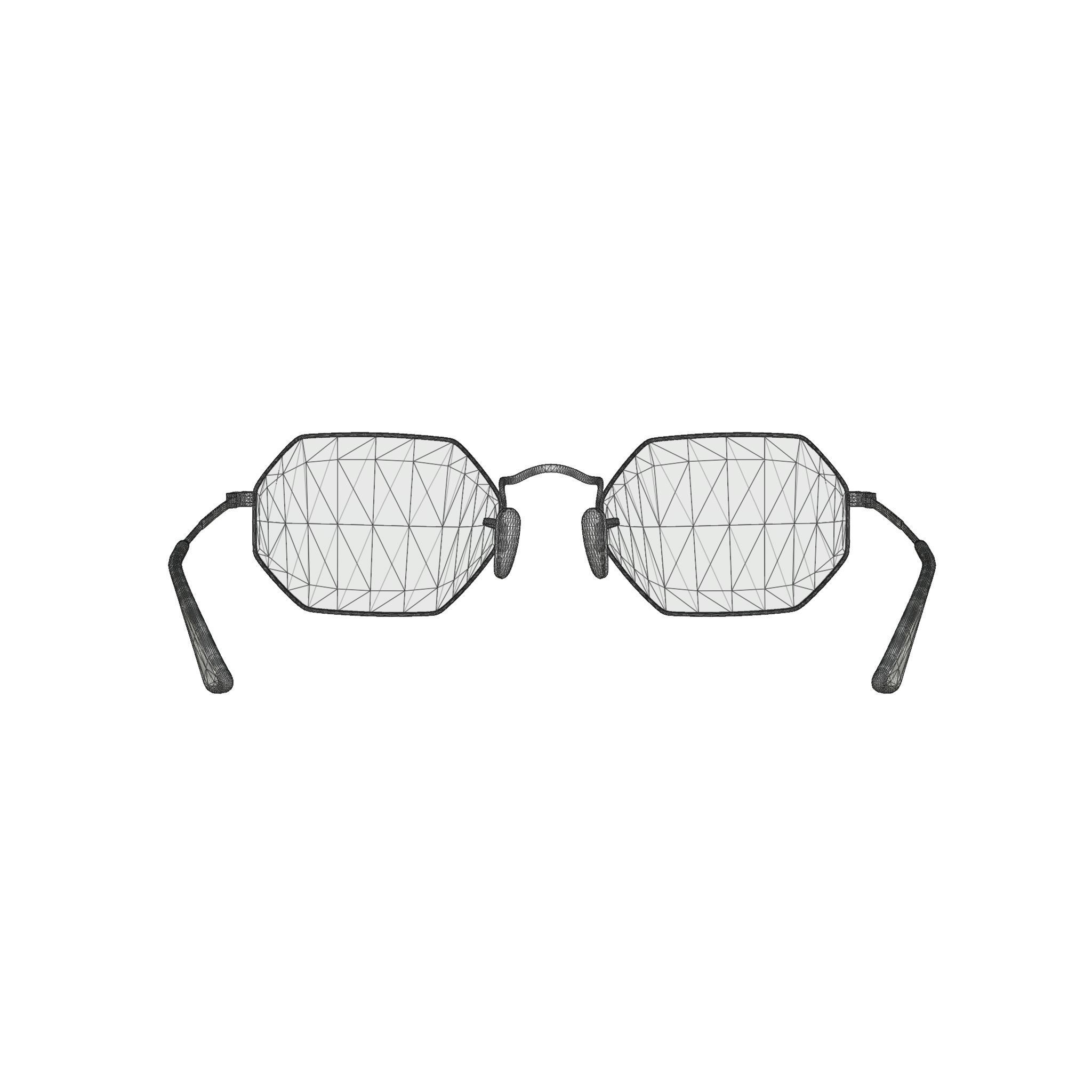 3D model Ray-Ban Octagonal Classic - RB3556N Sunglasses VR / AR / low ...