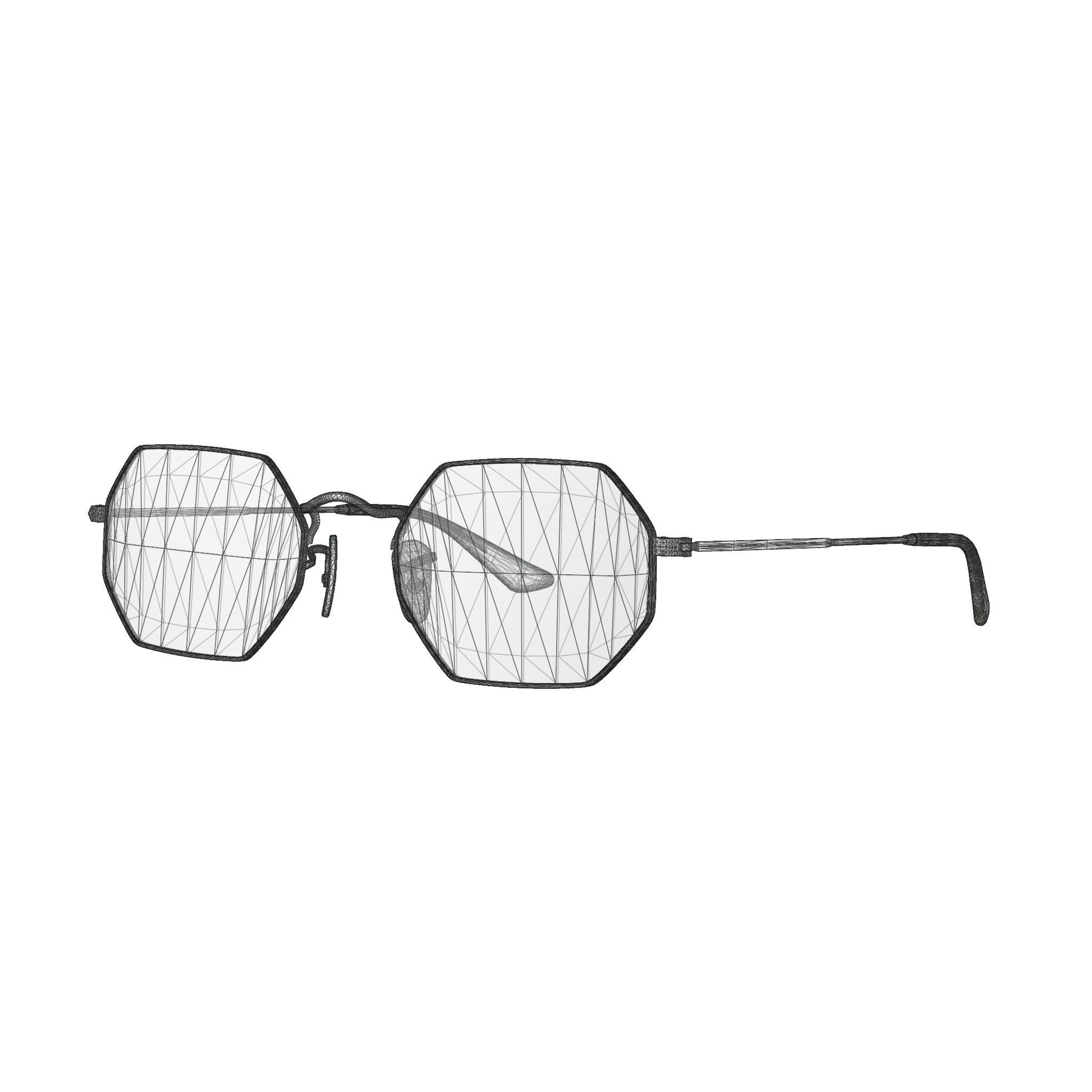 3D model Ray-Ban Octagonal Classic - RB3556N Sunglasses VR / AR / low ...