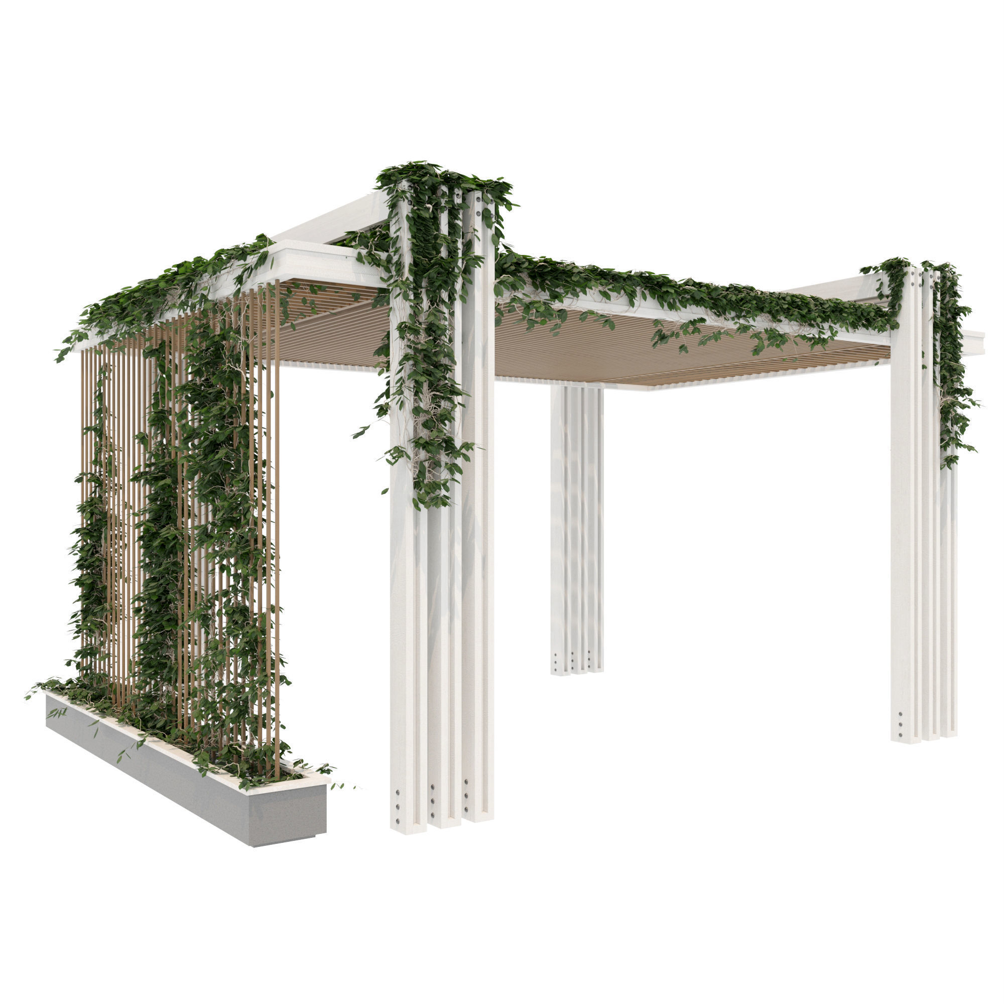 Pergola with ivy 3D model | CGTrader