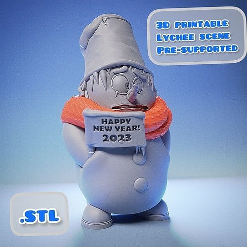 3D printable snowman 3D model 3D printable | CGTrader