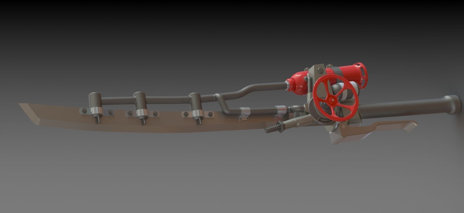 Shishkebab flaming sword Fallout 4 3D model | CGTrader