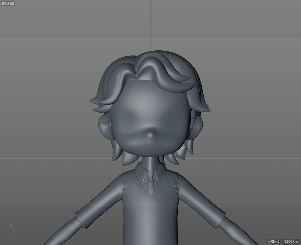 Yellow hair cartoon little boy manager 3D model | CGTrader