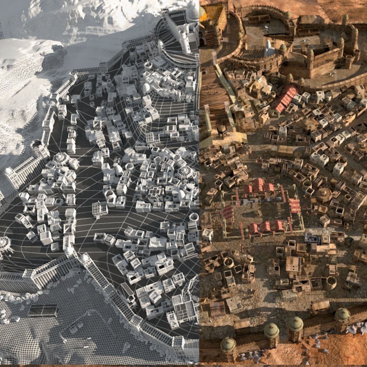 MiddleEast City Fantasy Desert Arab City 3D model | CGTrader