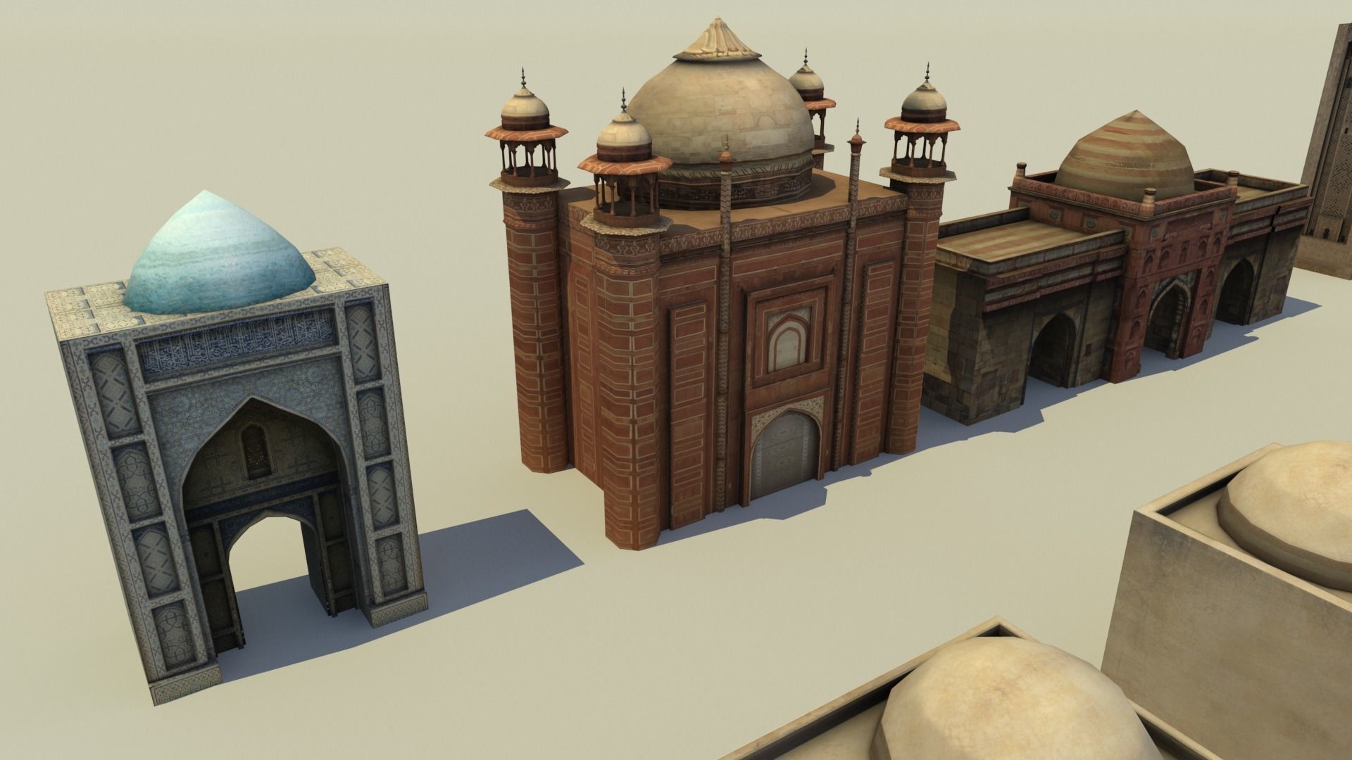 3D model Low Poly Middle East City Buildings and Eastern Architecture ...
