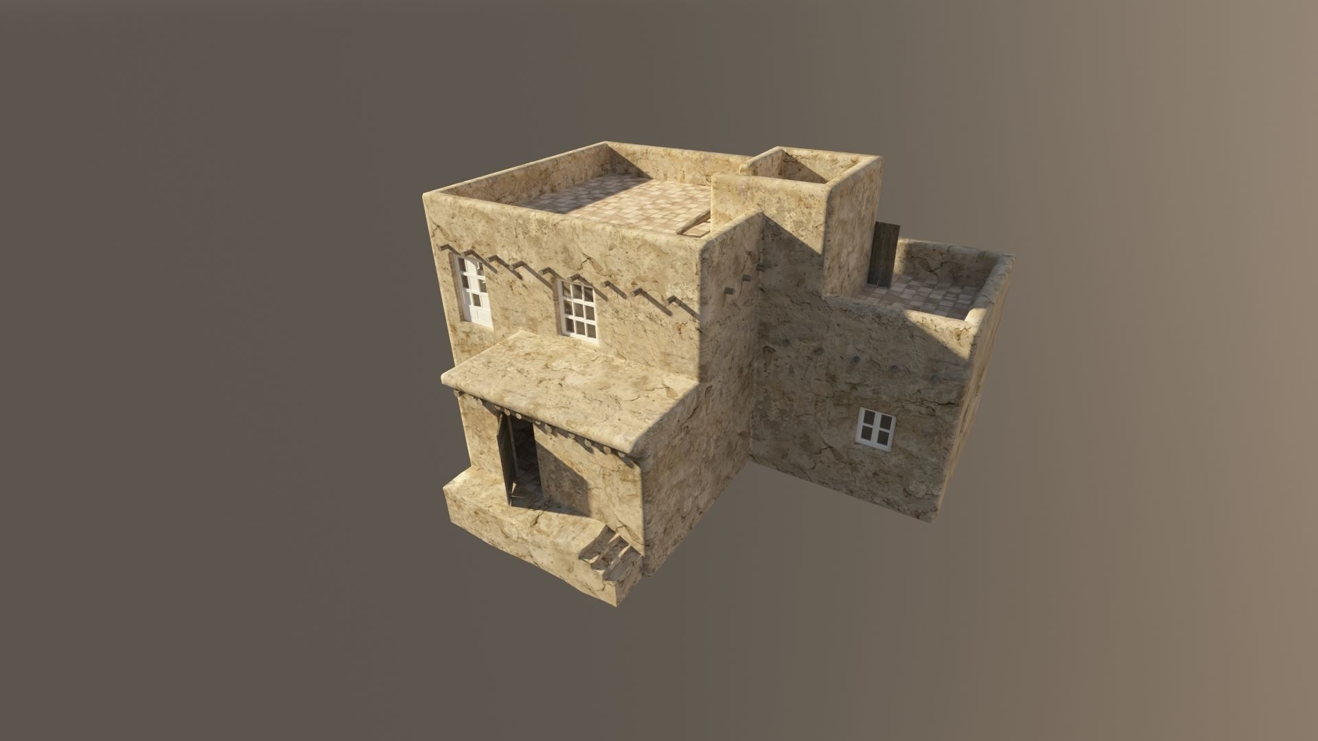 3D model Afghanistan Middle East Village Town Houses VR / AR / low-poly ...