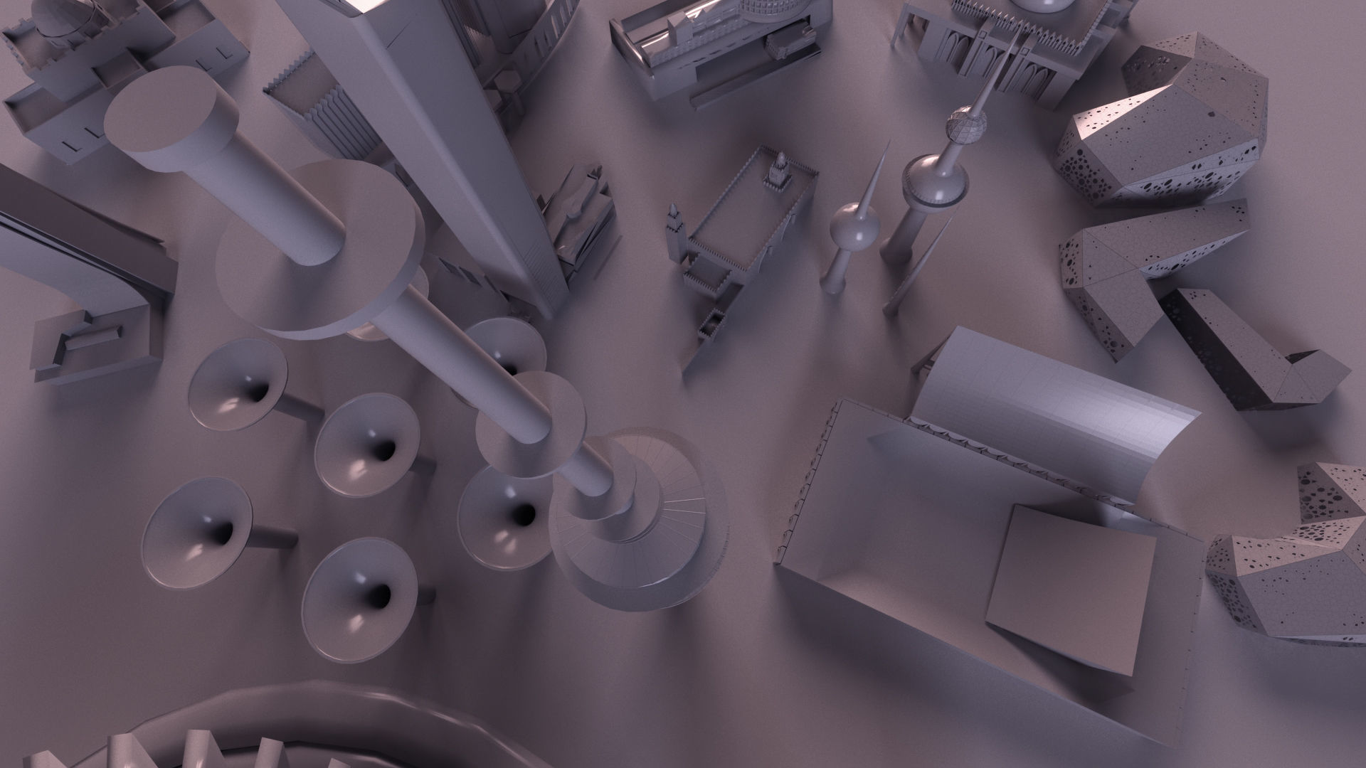 Kuwait Landmarks Cityscape Skyline 3D model | CGTrader