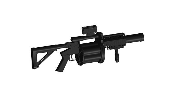 Milkor MGL Grenade launcher 3D model | CGTrader