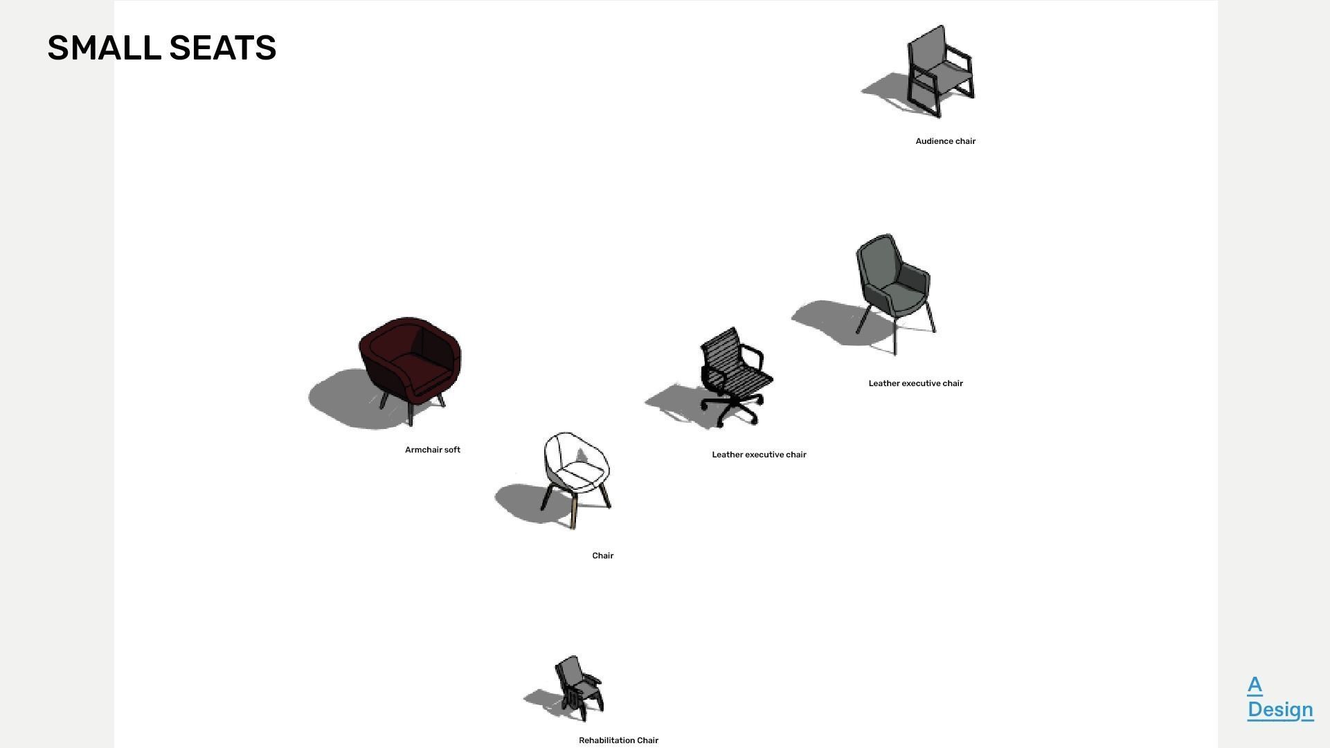 Seats - Pack of revit families 3D model | CGTrader