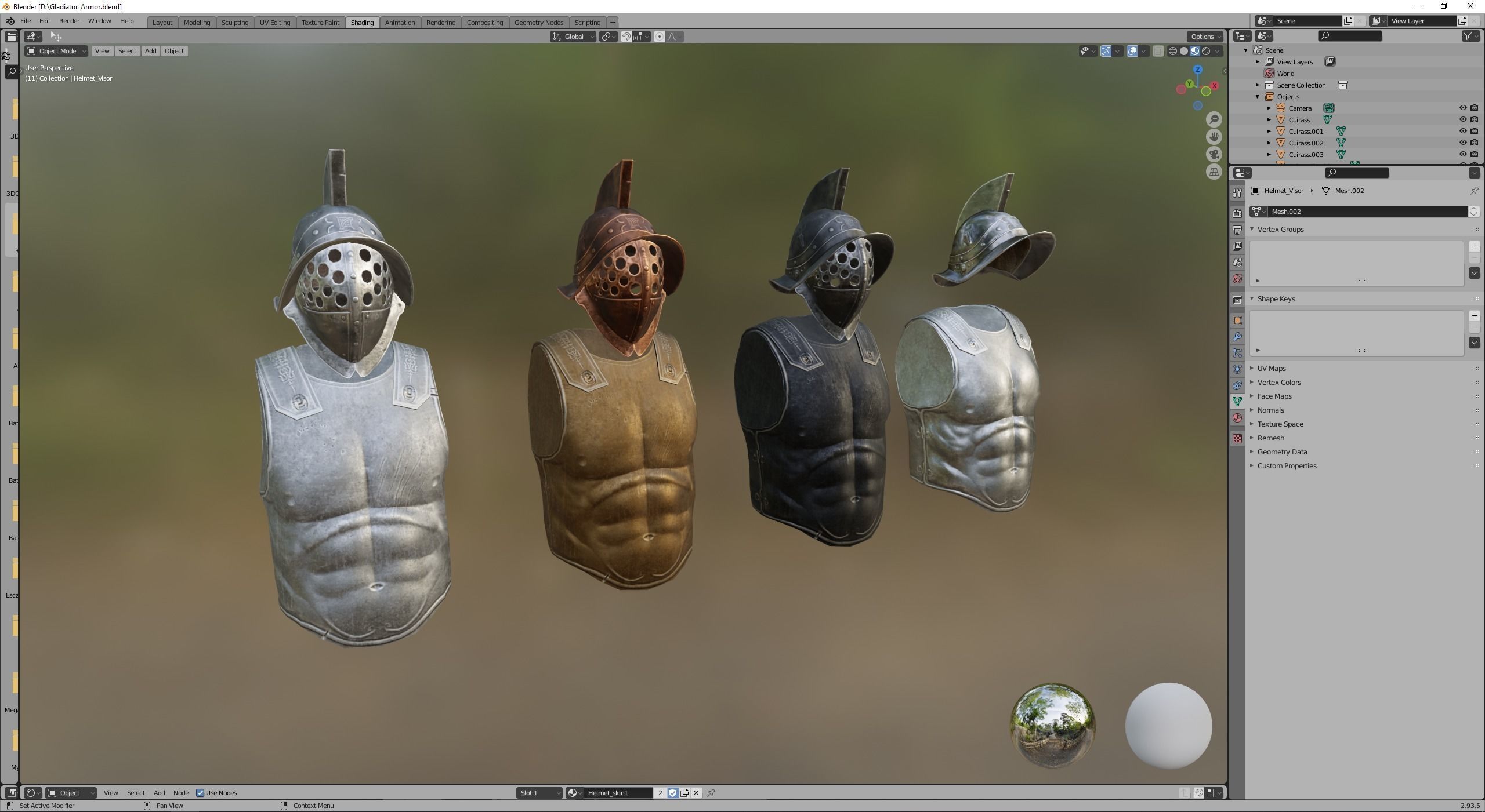 3D model Gladiator Armor VR / AR / low-poly | CGTrader
