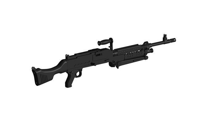 Machine Gun M240 3D model | CGTrader