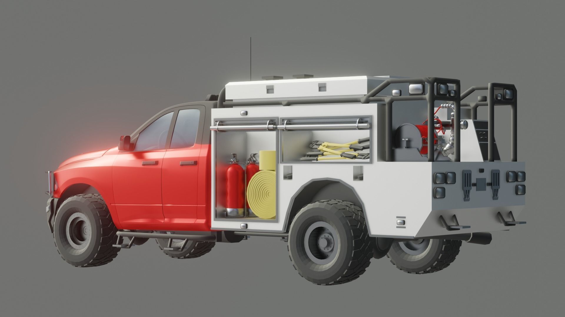 3D model Fire Rescue Car 3D Model VR / AR / low-poly | CGTrader