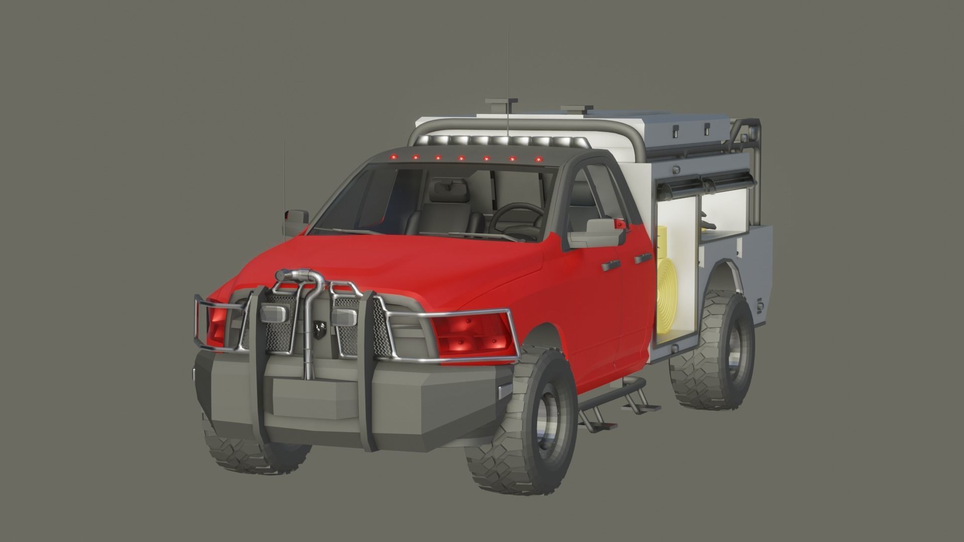 3D model Fire Rescue Car 3D Model VR / AR / low-poly | CGTrader