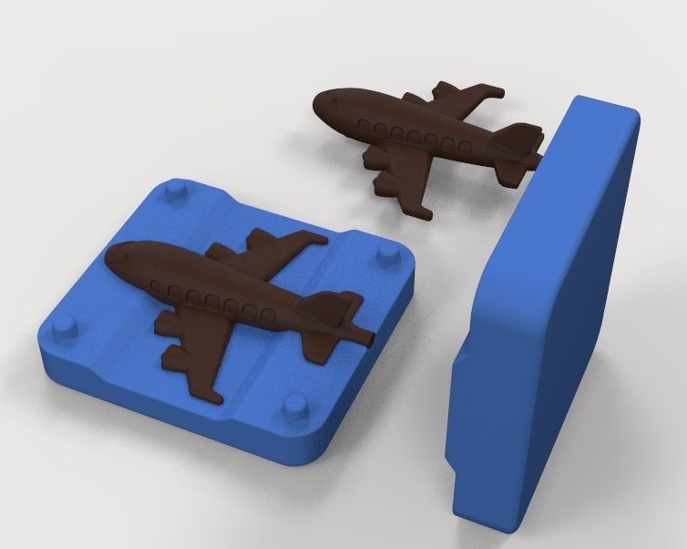 Chocolate Mold Airplane 3D model 3D printable | CGTrader
