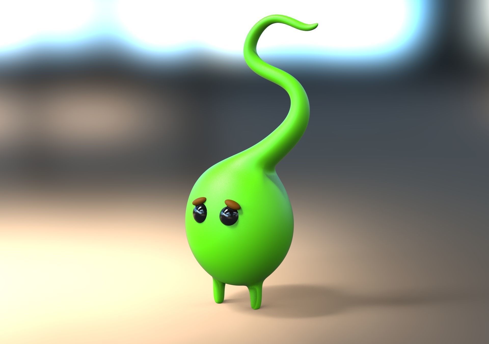 3D model Eggkito blob with eyes VR / AR / low-poly | CGTrader
