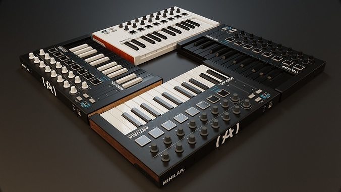 Arturia MiniLab MK2 MIDI Keyboard 3D model | CGTrader