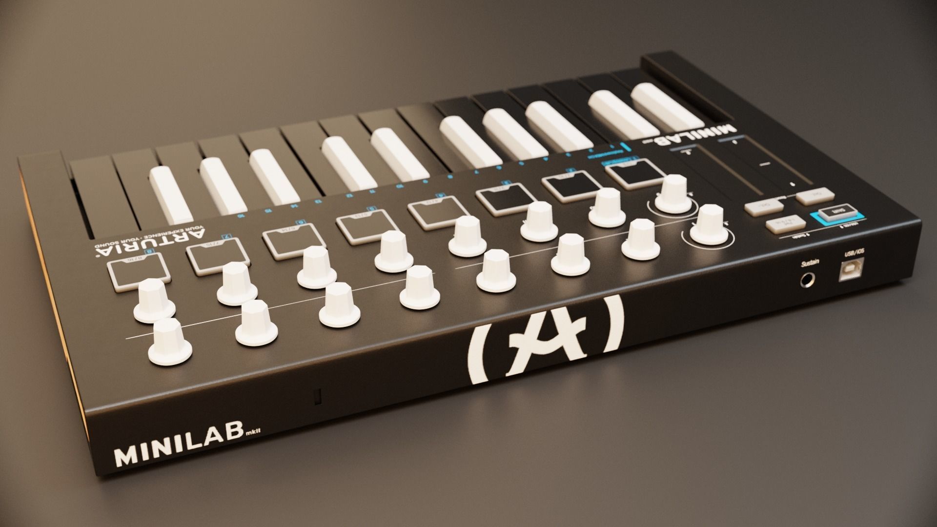 Arturia MiniLab MK2 MIDI Keyboard 3D model | CGTrader