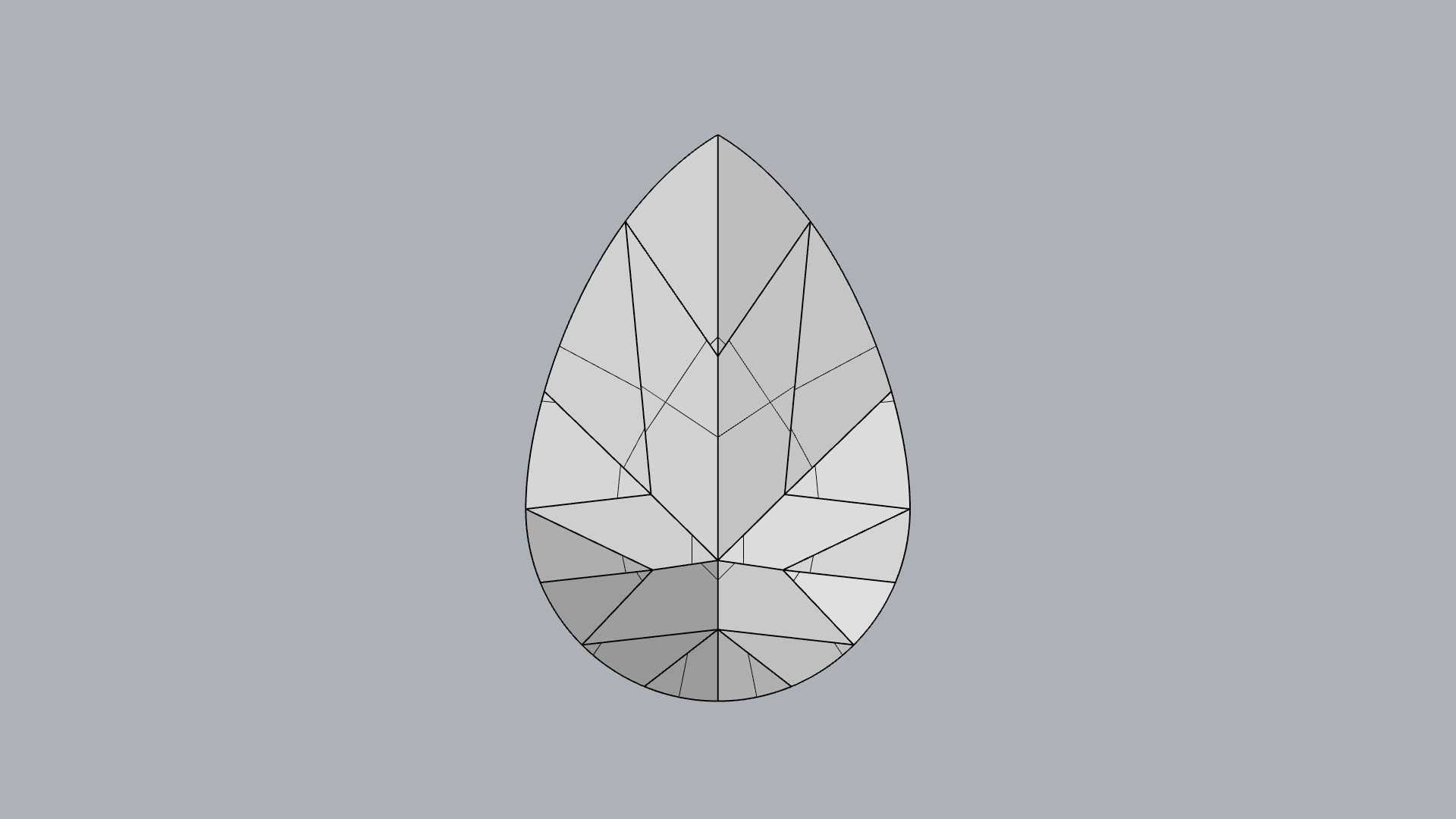 Classic Pear gemstone 3D model 3D printable | CGTrader