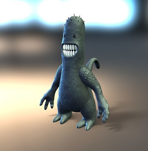 Poloco monster with big teeth 3D model 3D printable | CGTrader