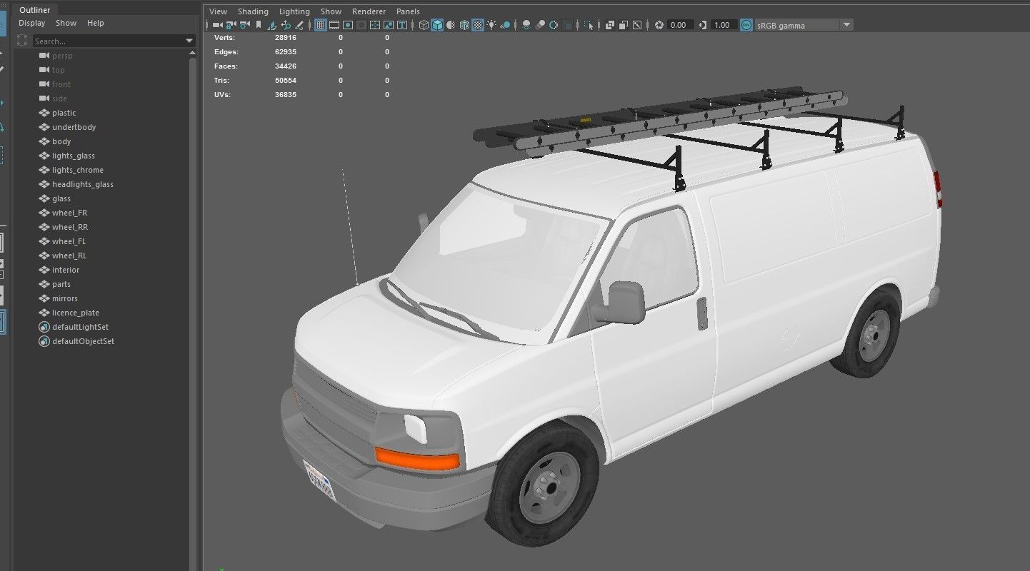 3D model Generic utility industrial van VR / AR / low-poly | CGTrader