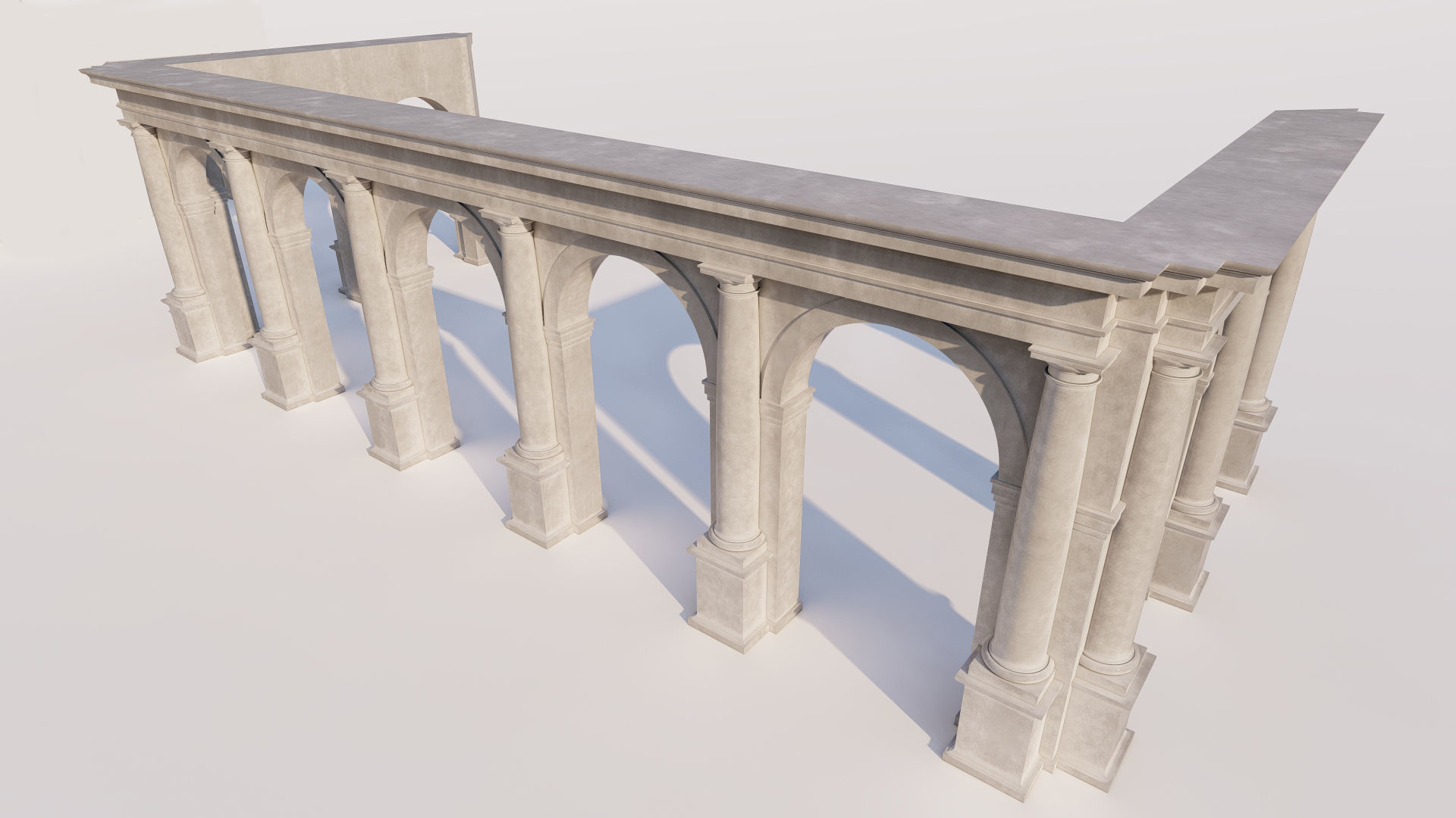 Arch two types Tuscan order with columns on Vignola 3D model | CGTrader