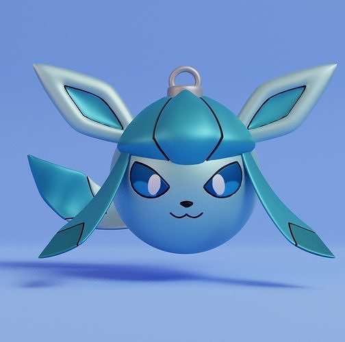 Pokemon - Christmas Ornament Glaceon 3D model 3D printable | CGTrader