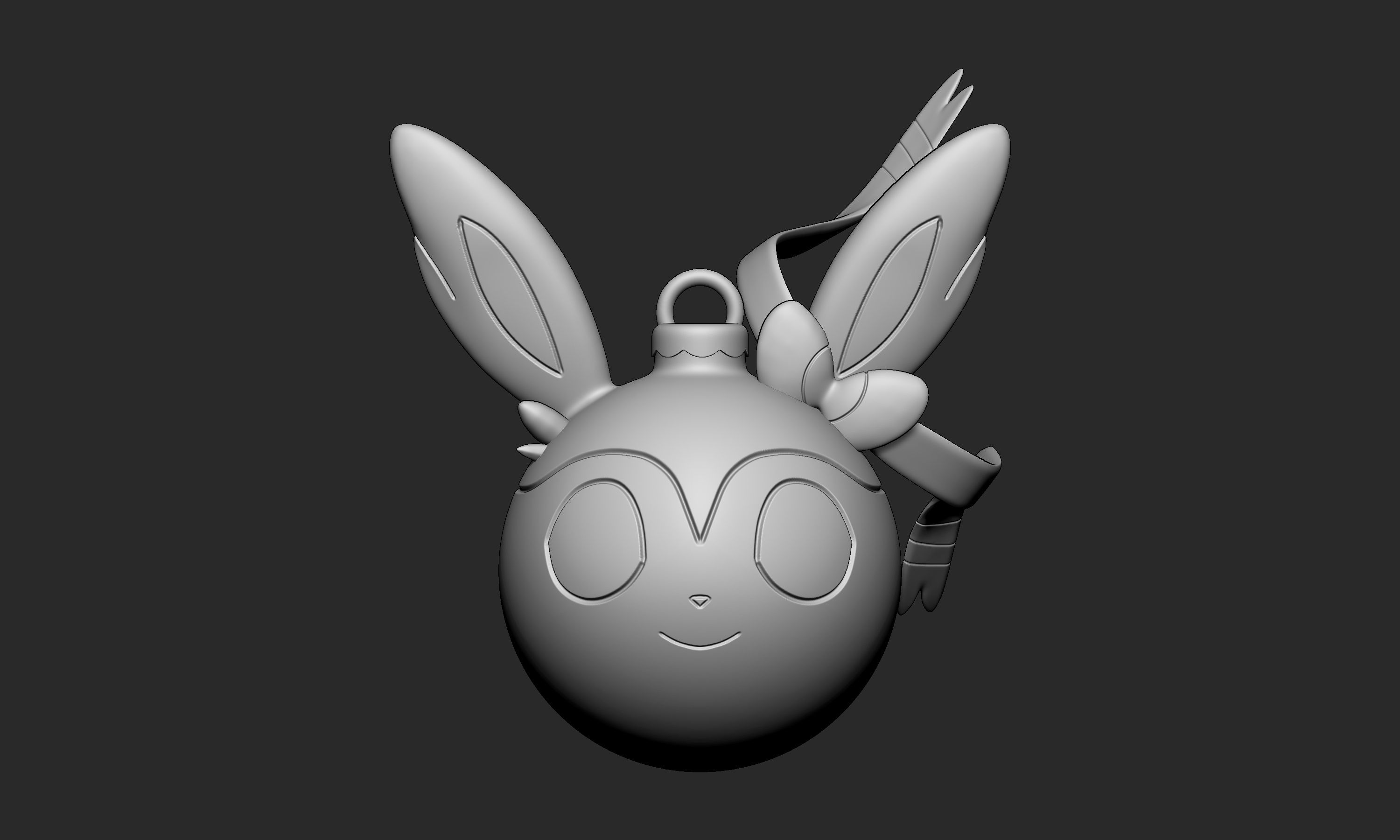 Pokemon - Christmas Ornament Sylveon 3D model 3D printable | CGTrader