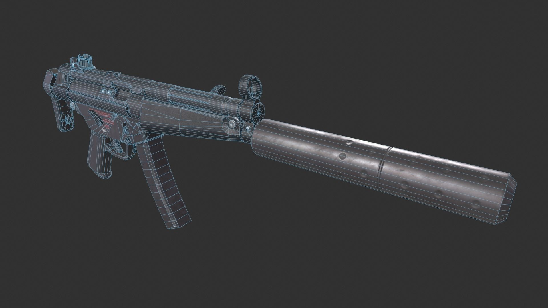 3D model MP5 Submachine Gun VR / AR / low-poly | CGTrader