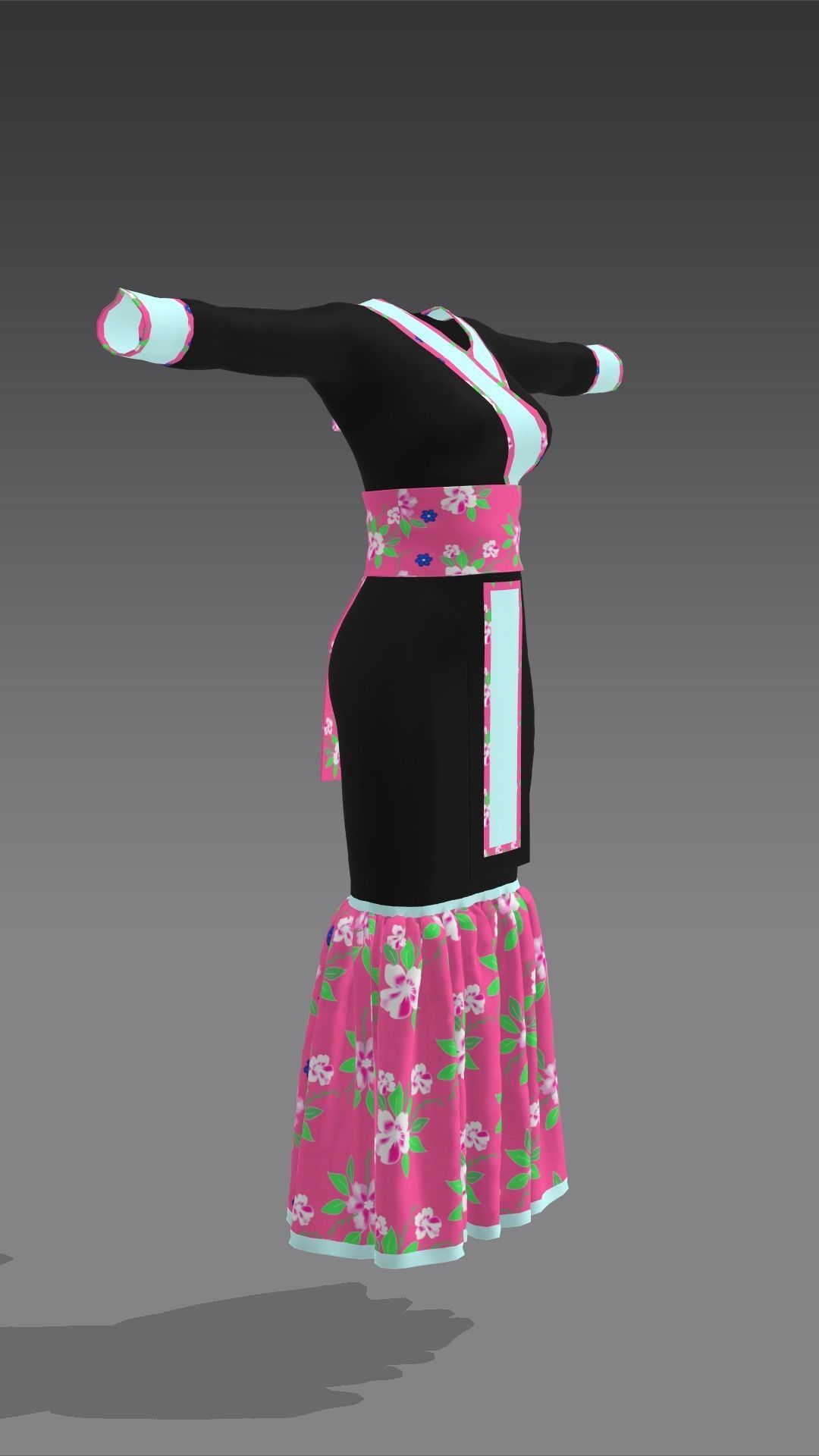 female fashion cartoon 3d outfit 3D model | CGTrader