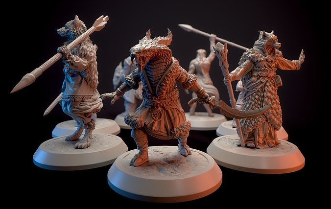 Beastfolk miniature series 3D model 3D printable | CGTrader