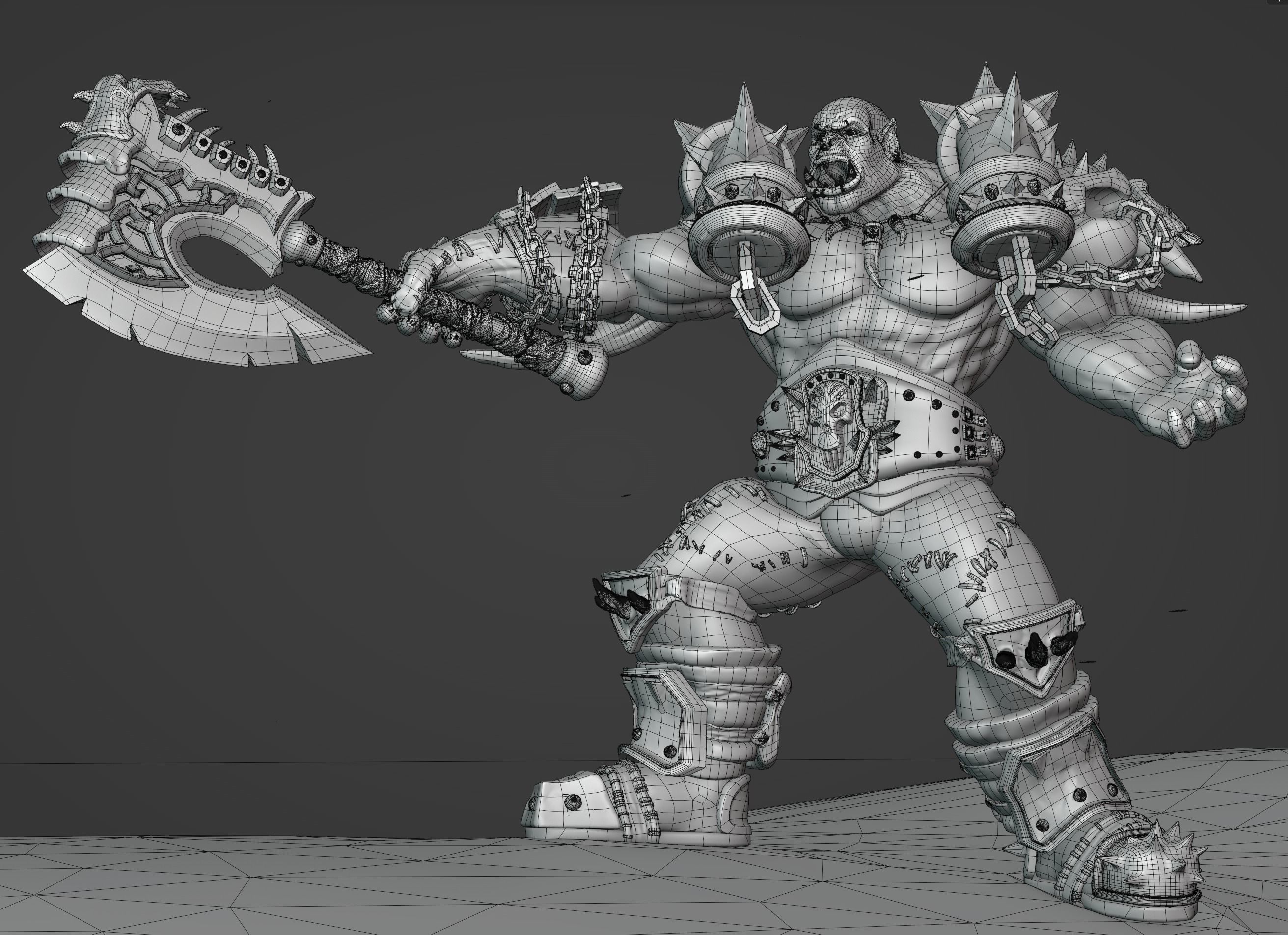 Garrosh Hellscream rigged model and stl 3D model rigged | CGTrader